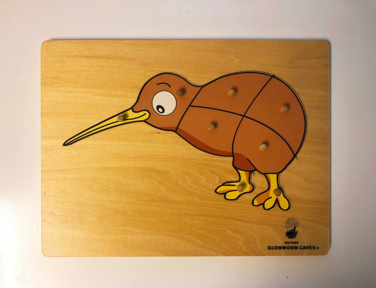 Puzzle Kiwi wooden with WGC logo – Waitomo Glowworm Cave Online Gift Shop
